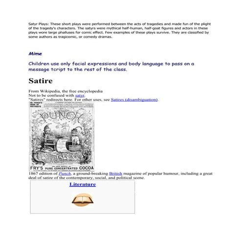 Satyr plays | DOCX | Comedy | Genres