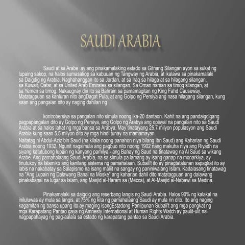Saudi arabia 1 | PPTX