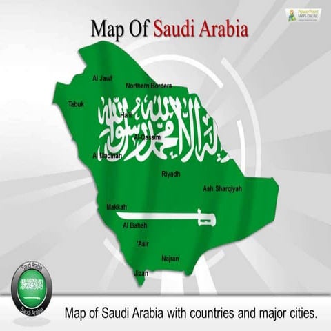 Saudi Arabia Presentation Map Slides | PPTX