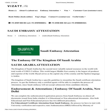 Certificate Attestation for Saudi | Saudi Attestation | Vizatt ...