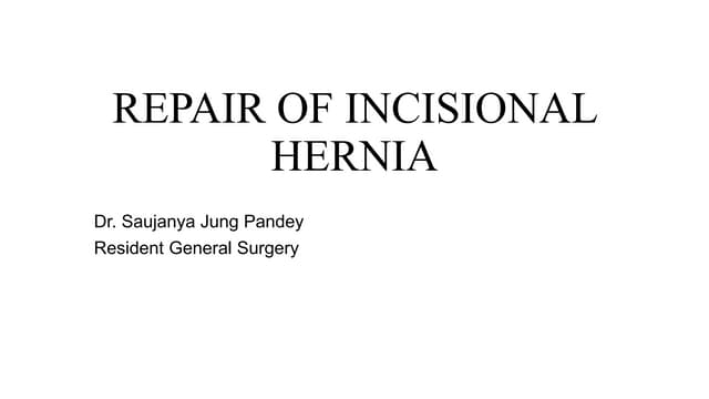Definition of mesh weight and pore size in groin hernia repair | PPTX
