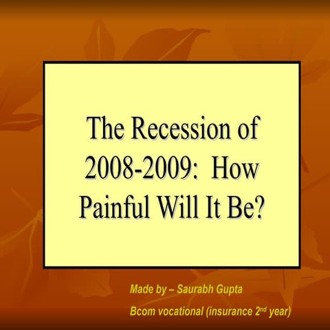 Saurabhrecession | PPT