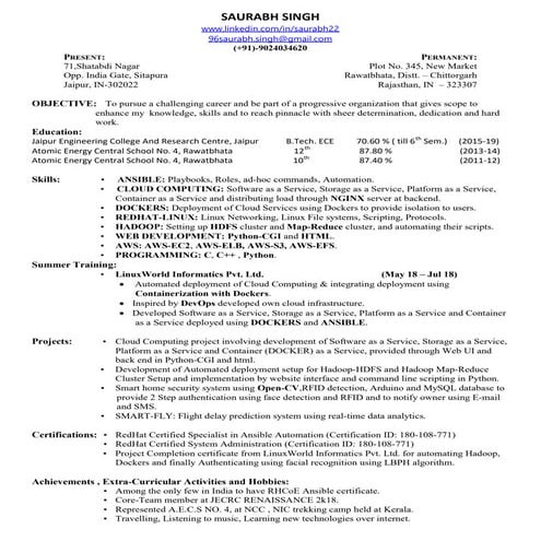 Saurabh Resume | PDF