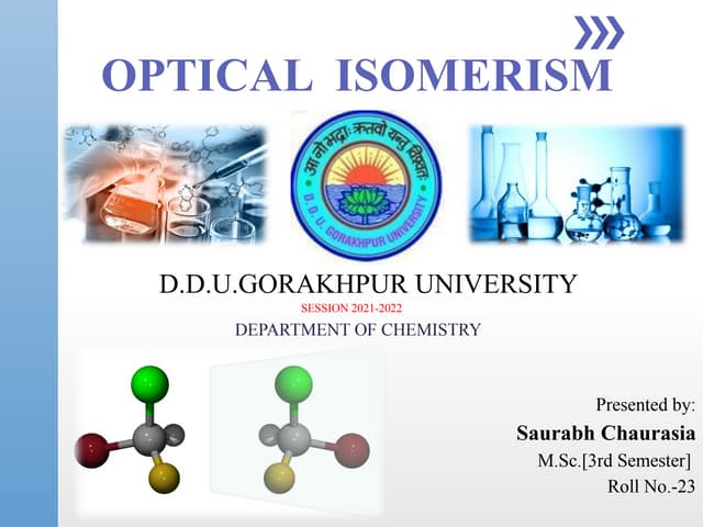 Slides for optical isomerism | PPT