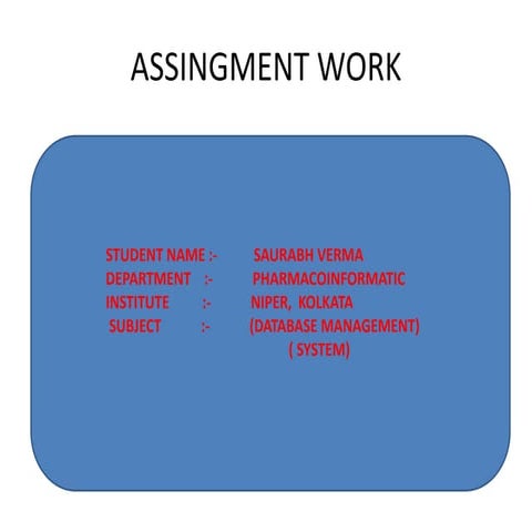 Saurabh presentation | PPT