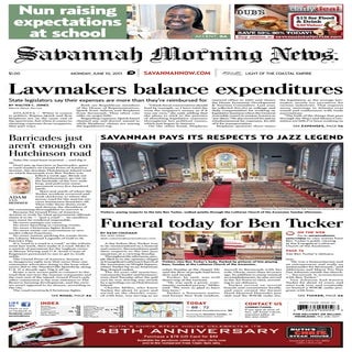 Savannah Morning News Front Page, June 10, 2013 | PDF