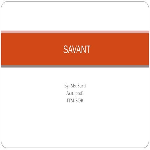 Savant | PPT