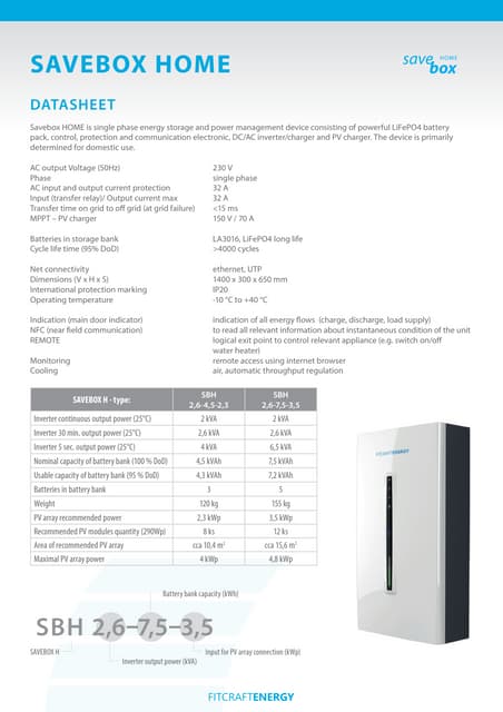 SaveBox L Datasheet | PDF