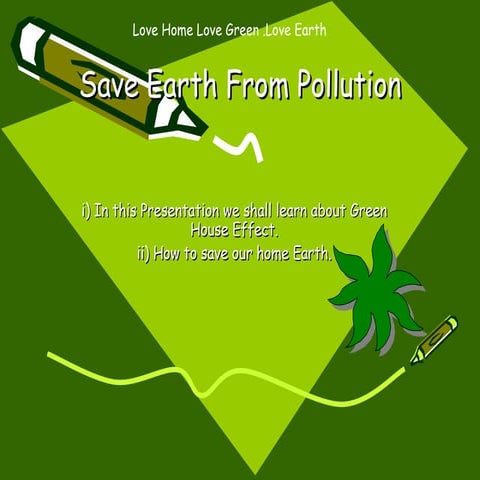 Save earth from pollution | PPT
