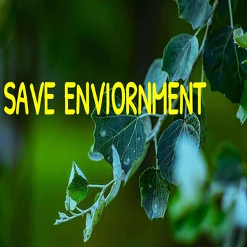 Save enviroment | PPTX