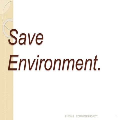 Save environment | PPT