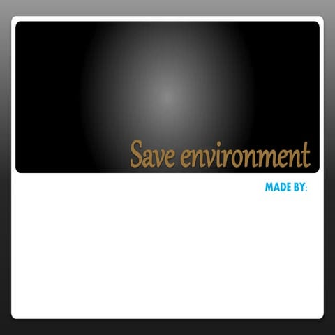 Save environment | PPT