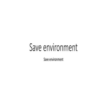Save environment | PPT
