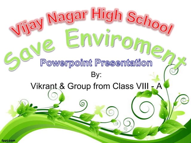 Environment ppt | PPTX