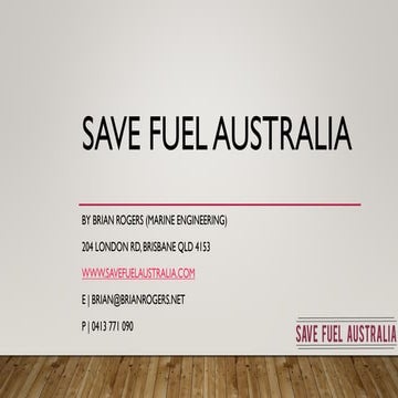 Save fuel Australia oil additives Australia | PPT