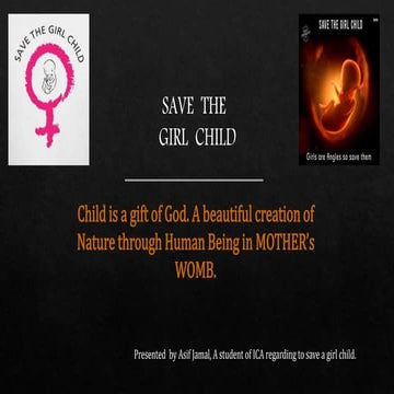 Girl Child Save Quotes Save Girl Child Slogan And Quotes With Positive