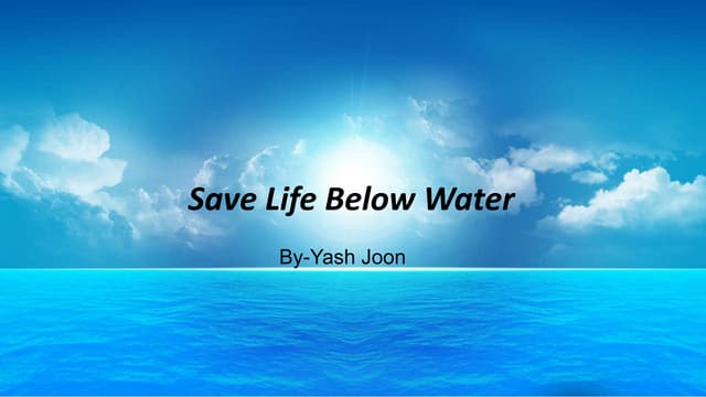 Life below water(goal 14). baruzzi elisa | PPTX