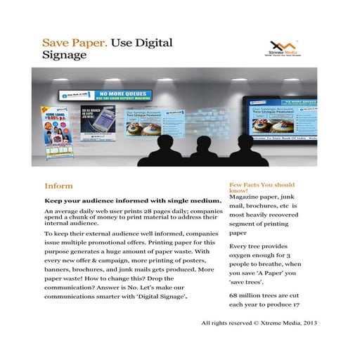 Save paper. Use Digital Sigange | DOCX