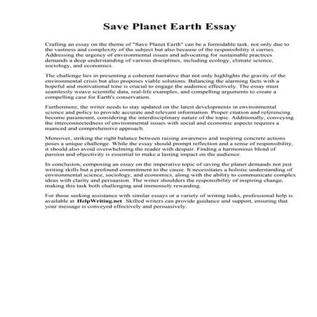 Save Planet Earth Essay.pdf