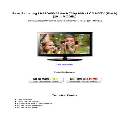 Samsung LN32B360 32-Inch 720p LCD HDTV | PPTX