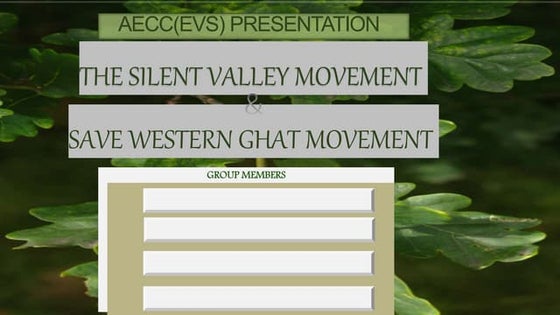 Silent valley movement | ODP