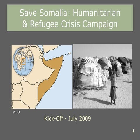 Save Somalia: Humanitarian And Refugee Crisis | PPT