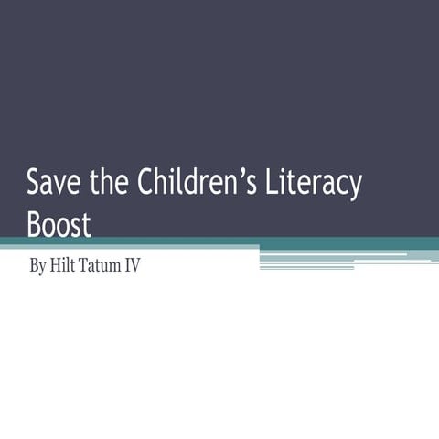 Save the Children’s Literacy Boost | PPTX