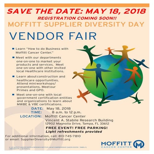 Moffitt Supplier Diversity Day Vendor Fair | PDF