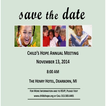 Save the date annual meeting | PDF
