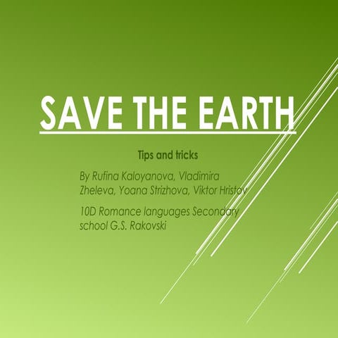 Save the earth | PPT