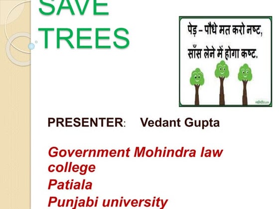 Save trees | PPTX