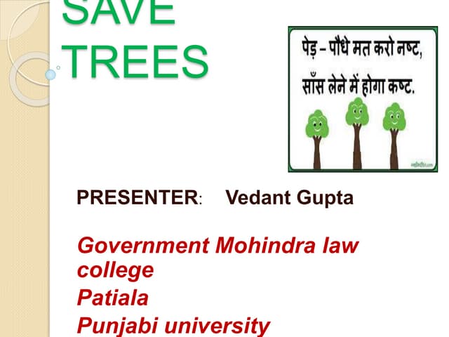 Save trees | PPTX