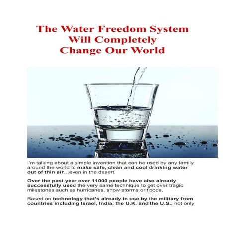 Water freedom system | PDF