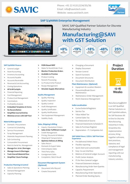 SAP and Manufacturing industry | PDF