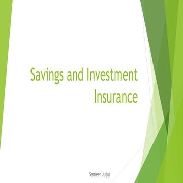 Saving and insvetment insurance | PPT