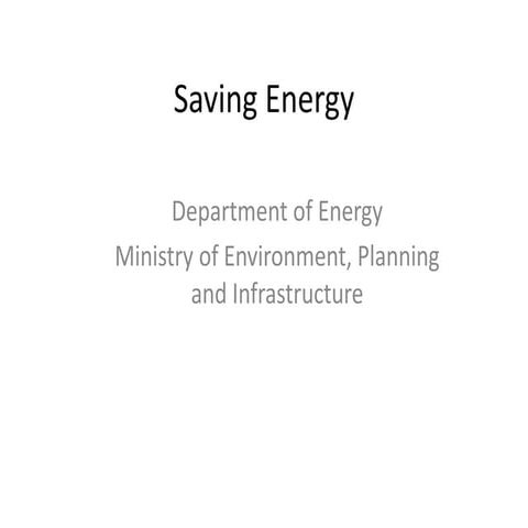 Saving energy | PPTX