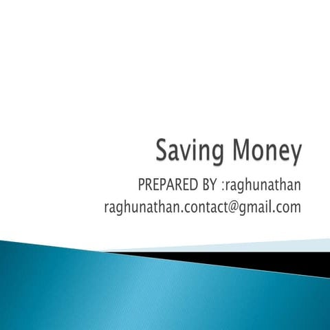 Saving money | PPT