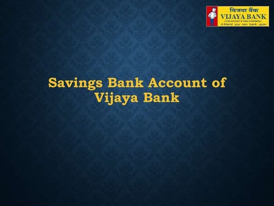 Basic saving deposit account | PPT
