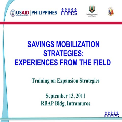 Savings mobilization strategies | PPT