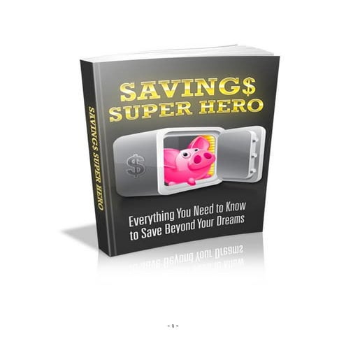 Savings super hero | PDF