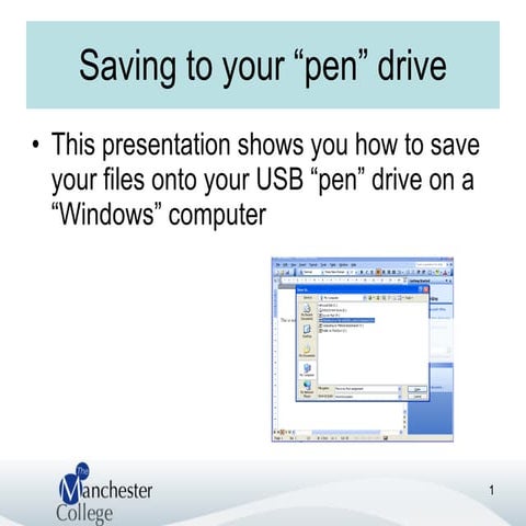 Saving To Usbedit | PPT