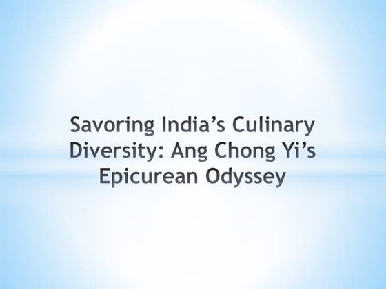 Exploring the Tapestry of Flavors: Street Food Culture in India | PDF