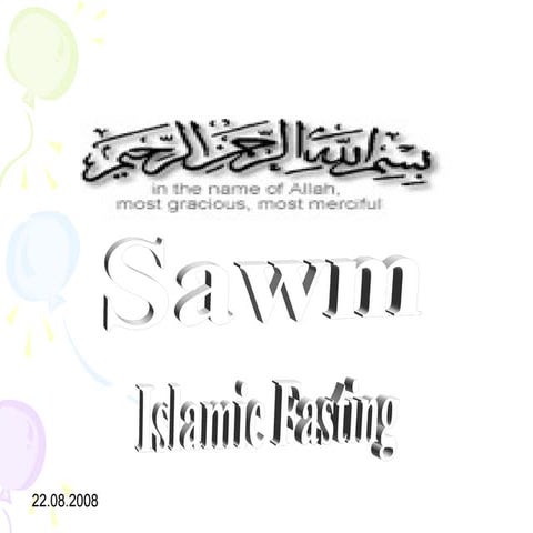 Sawm - the Islamic fast | PPS