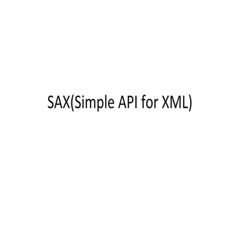Sax Parser Ppt