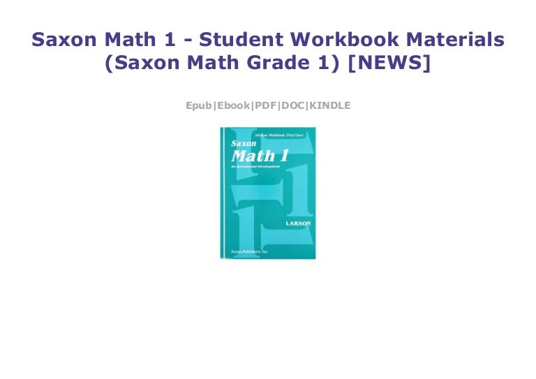 Saxon Math 1 - Student Workbook Materials (Saxon Math Grade 1)