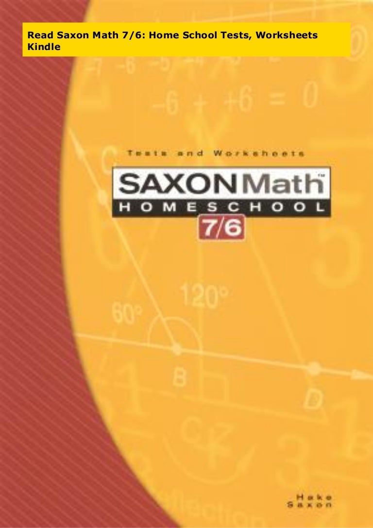 Read Saxon Math 7 6 Home School Tests Worksheets Kindle Read Saxon Math 7 6 Home School Tests Worksheets Kindle