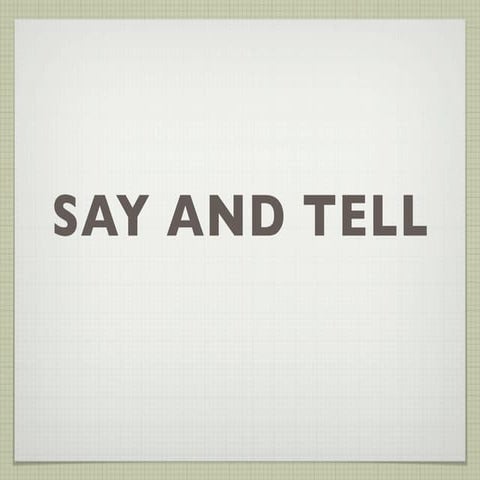 Say and tell | PPT