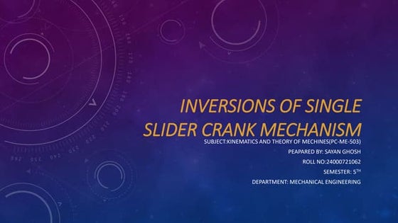 INVERSION OF MECHANISM | PPTX | Physics | Science