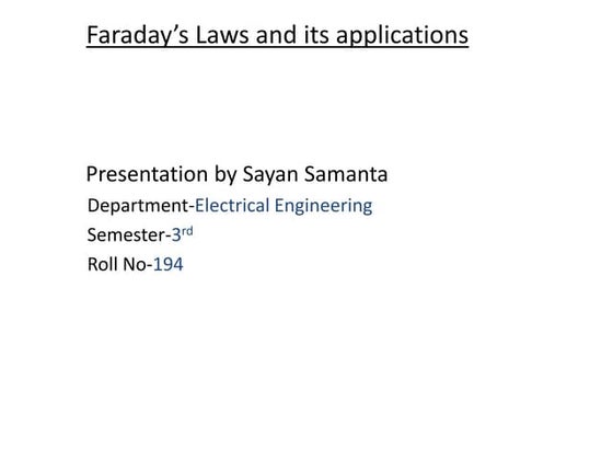 FARADAY LAW | PPT