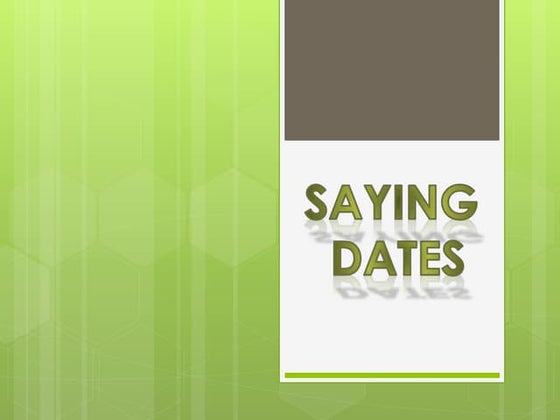 Dates in English (Days & Months) | PPTX | National & Civic Holidays ...